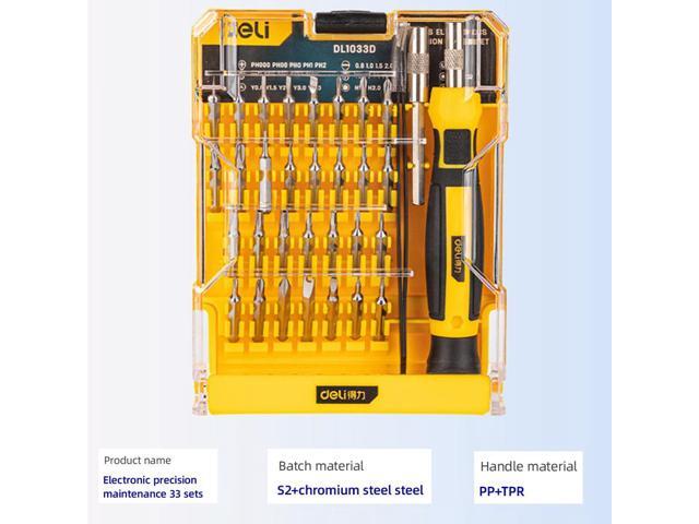Deli Precision Screwdriver Set Repair Tool Kit 33 in 1 Magnetic Tiny ...