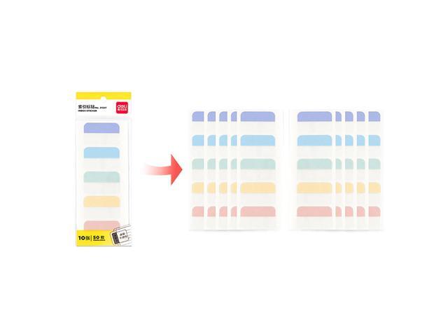 deli 50 Pcs Page Tabs Sticky for Book Sticky Tabs for Planner Sticky ...