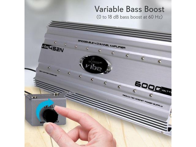 Lanzar VIBE452N Car Audio Vibe 6000 Watt 4 Channel Mosfet Amplifier Tri ...