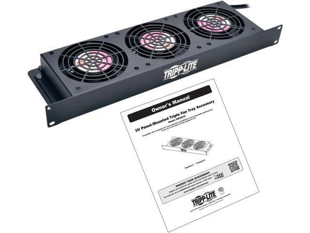 TRIPP LITE Rack Enclosure Server Cabinet 1U Cooling Fan Tray 3 120V ...