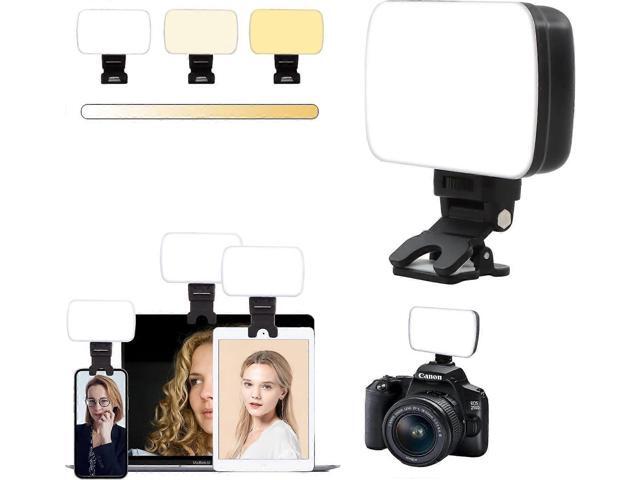Ecocleanpath Rechargeable Webcam Light with 3 Color Modes, 10-Level ...
