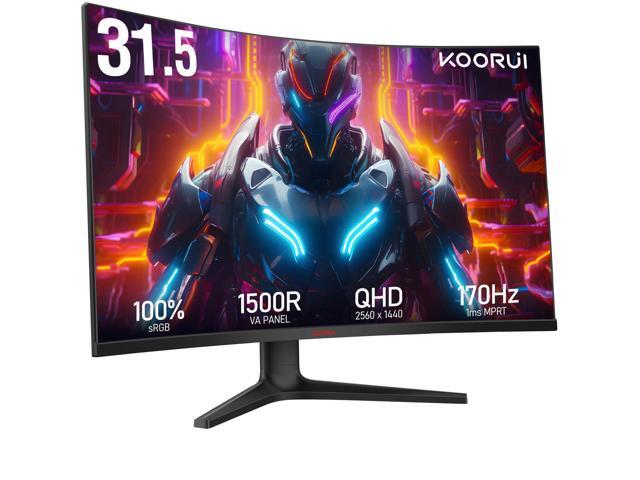 KOORUI 32 inch Curved Gaming Monitor - QHD (2560 x 1440) 2K Display ...