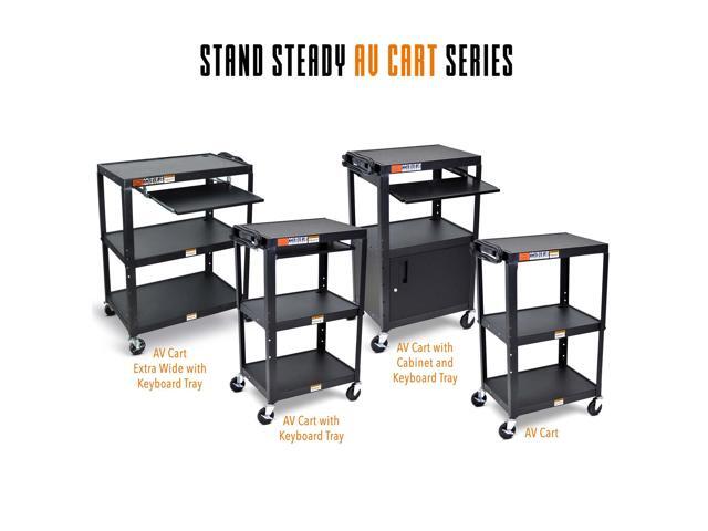 Line Leader AV Cart - Includes Height Adjustable Top Shelf - 15 ft ...