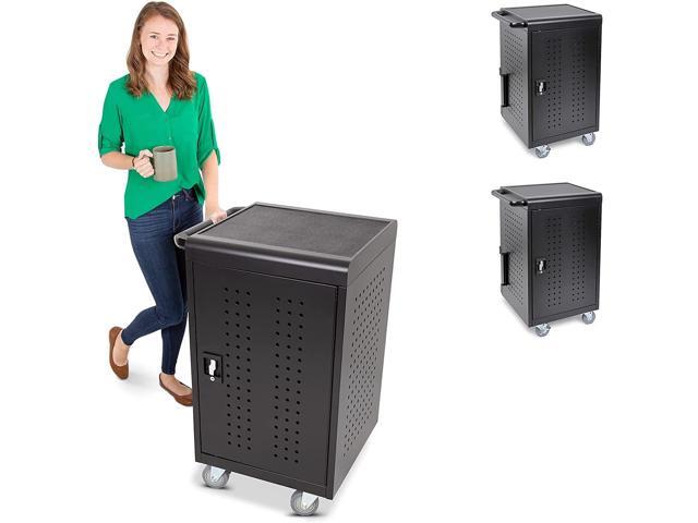 2-Pack | Line Leader 30 Unit Mobile Charging Cart with Locking Cabinets ...