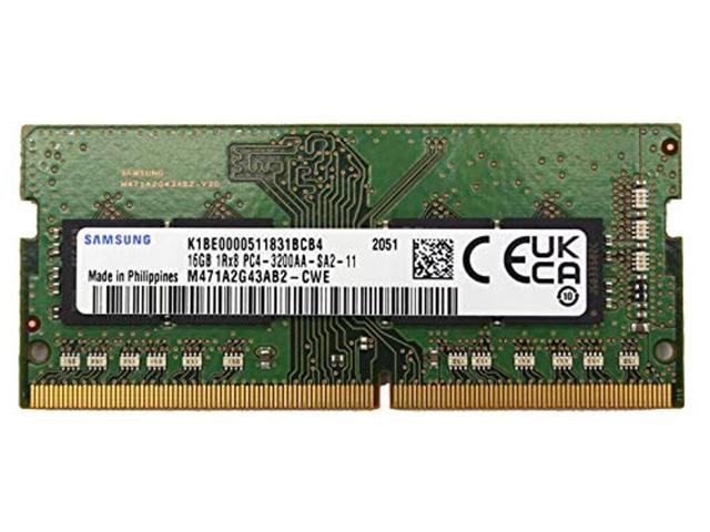 Samsung 16GB (1x16GB) DDR4 3200MHz PC4-25600 SODIMM 1Rx8 CL22 1.2v ...