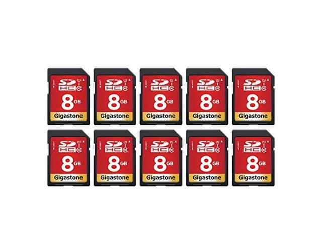 Gigastone 8GB 10-Pack SD Card UHS-I U1 Class 10 SDHC Memory Card Full HD Video Canon Nikon Sony ...