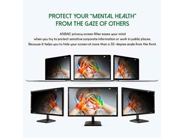 ANBAC 17 Inch Laptop Privacy Screen Shield for 16:10 Wide Display ...
