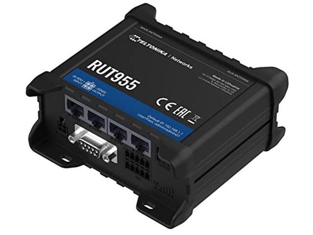 Teltonika RUT955K034S0 Rugged 4G/LTE Dual SIM Cellular Router with ...