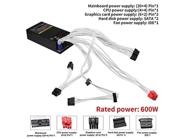 T.F.SKYWINDINTL Flex ATX Power Supply 600W 1U Fully Modular PSU 100 ...