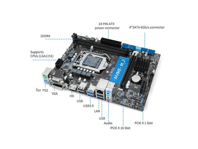 H310 LGA 1155 Motherboard Micro ATX Gaming Motherboard Max32GB DDR4 ...