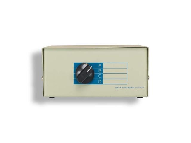 KENTEK DB9 Male 4 Way Manual Data Switch Box RS-232 D-Sub 9 Pin I/O ...