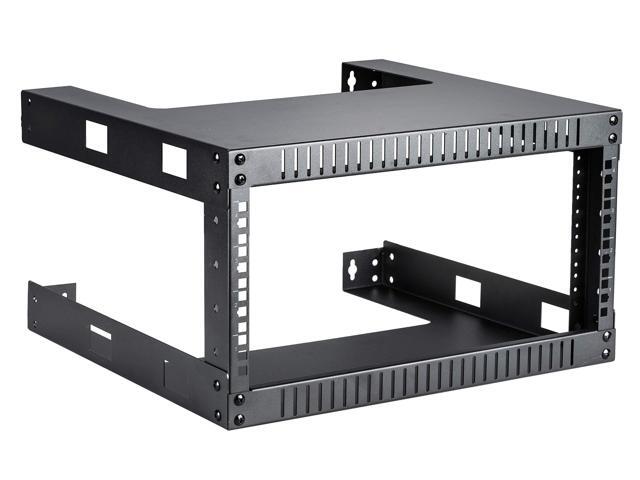 Kenuco Black 4U Wall Mount Open Frame Steel Network Equipment Rack 17. ...
