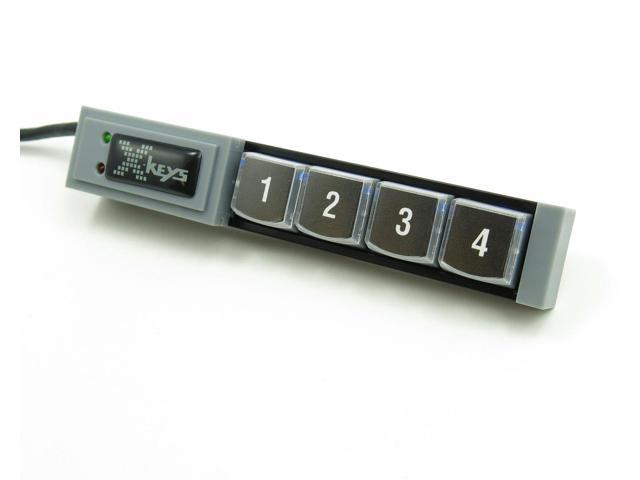 X-keys USB Programmable KVM Keypads and Keyboards (4 Key, Black ...
