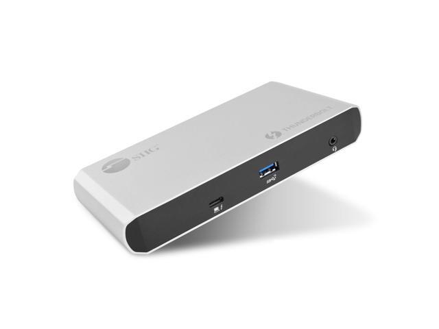 SIIG Thunderbolt 3 or USB C Dual 4K Display Docking Station with 60W PD ...