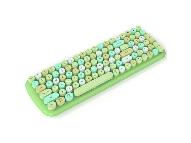 KNOWSQT Bluetooth Keyboard - Green Colorful Multi Device Wireless ...