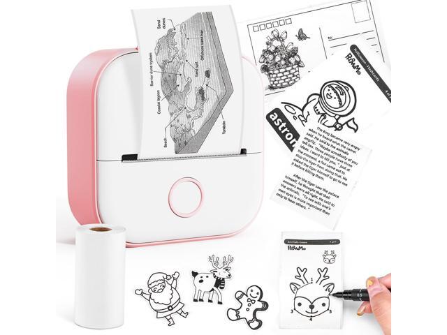 Memoking Mini Thermal Printer - T02 Mini Printer Sticker Maker ...