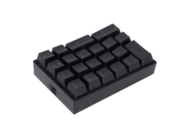 USB Numeric Keypad, LED Backlit 21-Key Mechanical Numpad for PC Gamers ...