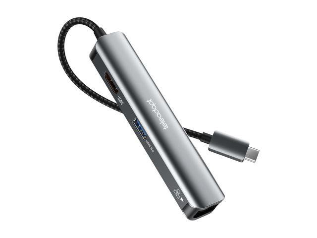 Teleadapt USB C Hub Adapter, 5 in 1 USBC Multiport Adapter with 4K USB ...