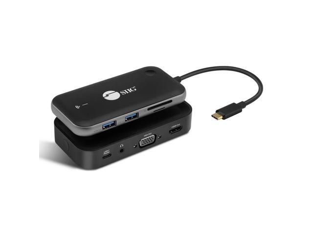 SIIG Wireless Video Extender with USB-C Hub, 2X USB 3.0, 5Gbps, SD & TF ...