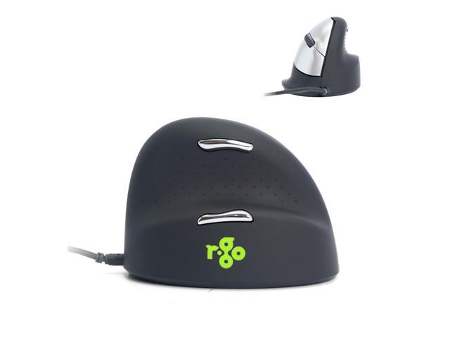 R-Go HE Vertical Ergonomic Mouse, For large hand, Wired with USB-C/A ...