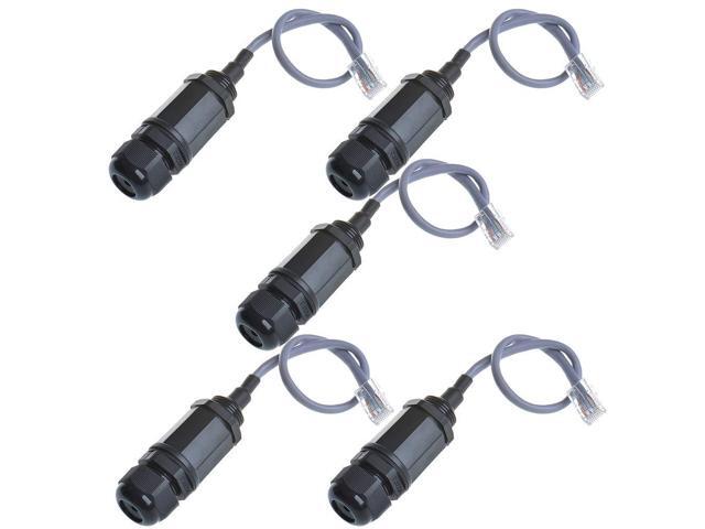 ANMBEST 5PCS M20 RJ45 Waterproof Cat5 8P8C Connector IP67 Ethernet LAN ...