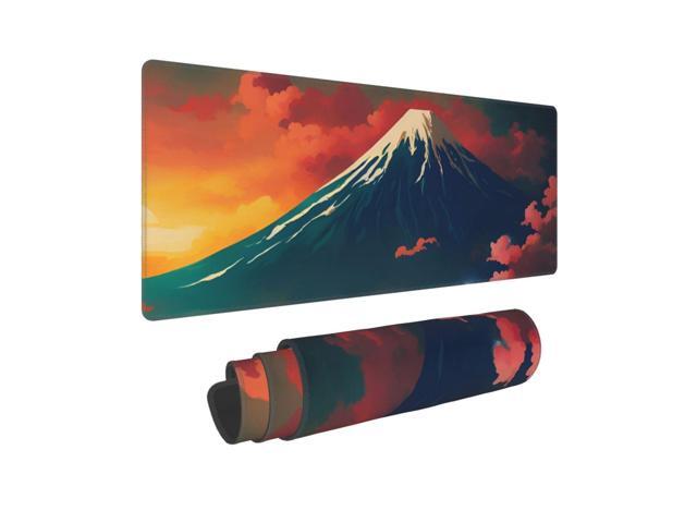 Sunset Pink Clouds Mountain Gaming Mouse Pad XL, Large Non Slip Rubber ...