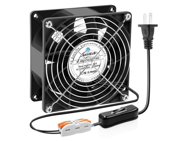 Eakhelb EC 9238 Axial Fan92x92x38mm Muffin Fan, 110V 120V 220V 240V AC ...
