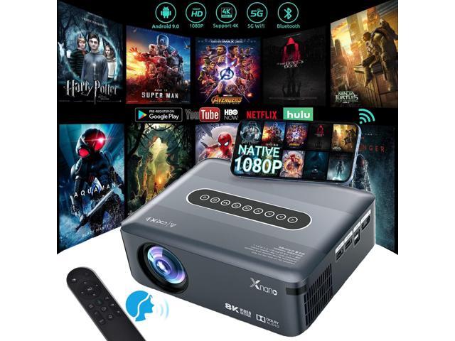 X1 Projector with WiFi and Bluetooth, 12000L Native 1080p, 5G Movie ...