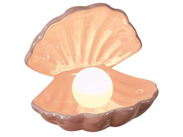 IMIKEYA Shell Pearl Light LED Ceramics Desktop Lamp Portable Pearl in ...
