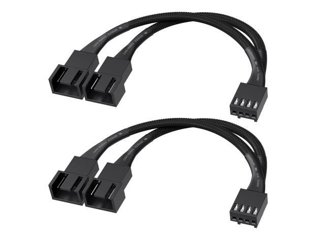 Cable Matters 2-Pack 2 Way 4 Pin PWM Fan Splitter Cable - 4 Inches, PC ...