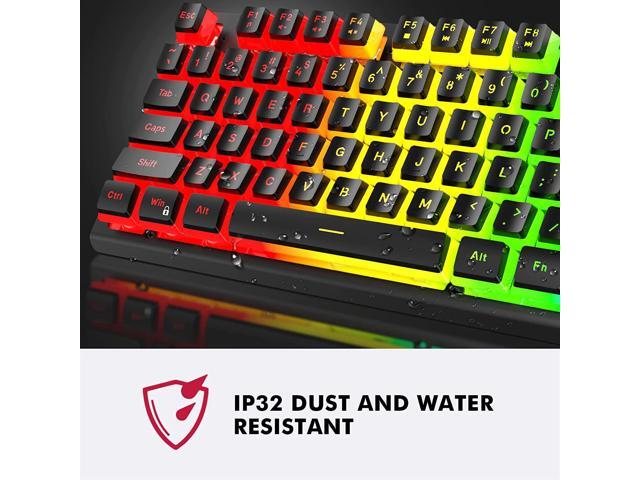NPET K10V4 Wired Gaming Keyboard, RGB 10 Zone Backlit, Spill-Resistant ...
