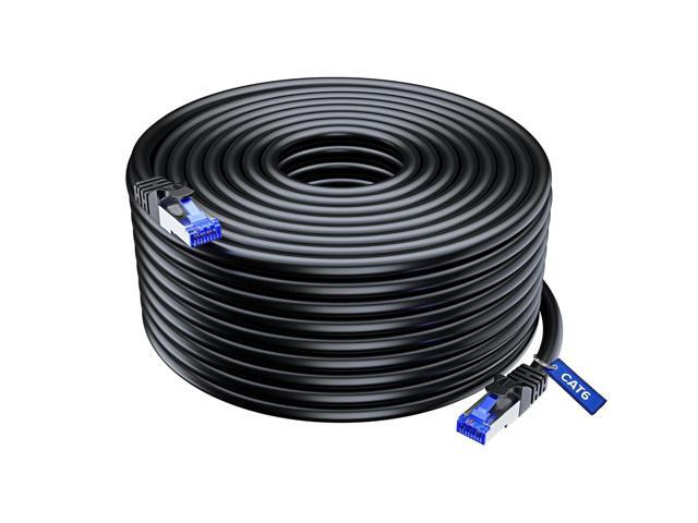 Maximm Cat6 Heavy Duty Outdoor Cable 200 ft - Black - Zero Lag Pure ...