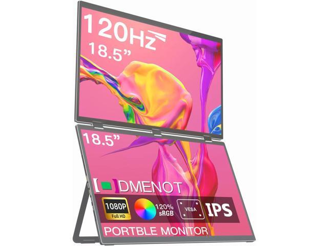 120Hz Dual Monitor 100% SRGB Portable Monitor 1080P HDR 360° Rotation ...