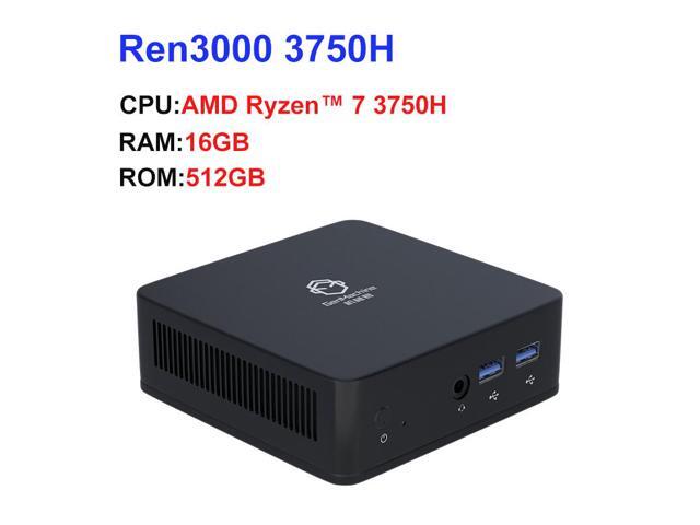 GenMachine Mini PC AMD Ryzen 7 3750H,16GB RAM 512GB M.2 NVMe SSD,AMD ...