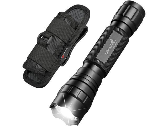 ULTRAFIRE Tactical Flashlight with Holster, Single Mode LED Flashlight ...