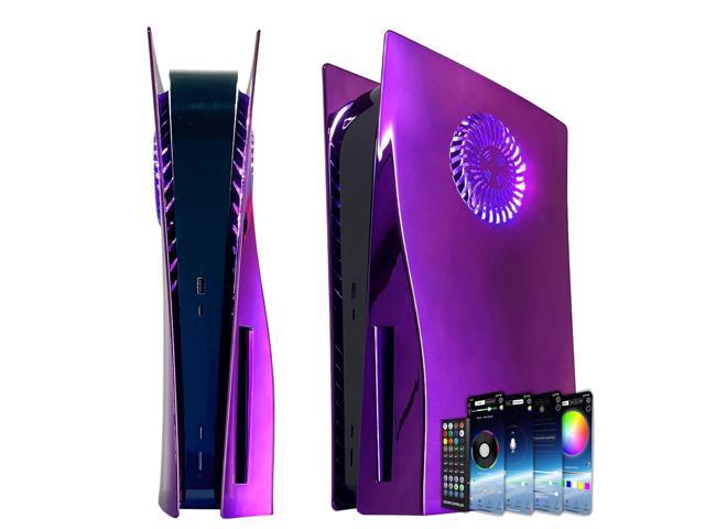 PS5 Faceplate with RGB Light Strip DOBEWINGDELOU PS5 Glossy Face Plate ...