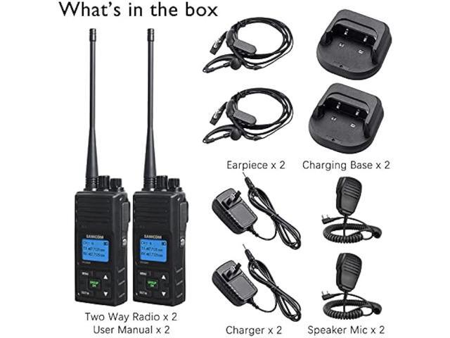 5Watt Walkie Talkie for Adults Long Range Two Way Radio Rechargeable ...
