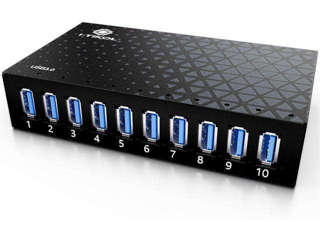 10 Ports USB Hub 3.0 Powered Aluminium - USB Hub Charger - Multiple ...