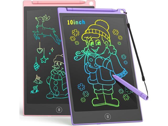 TECJOE 2 Pack 10 Inch LCD Writing Tablet for Kids, Colorful Doodle ...