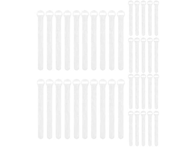 Self-Gripping Cable Ties by Wrap-It Storage, White, 40 Pack (5 Inch and ...