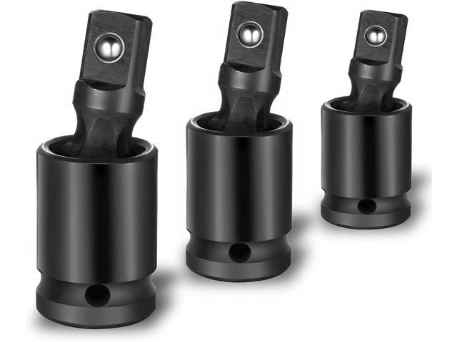 SHOWMEMY Universal Joint-Socket, Impact Swivel Socket Set, 3-Piece, 1/4 ...