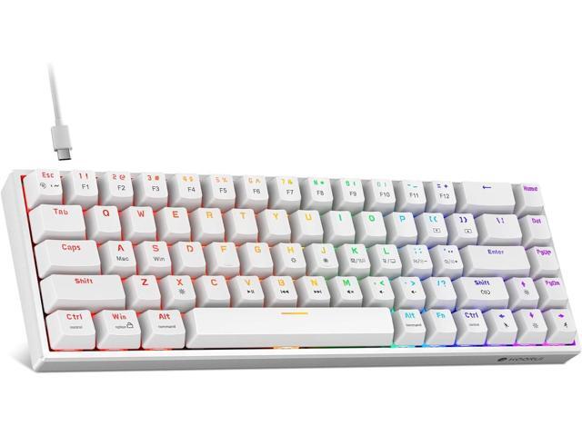 KOORUI 60% Mechanical Gaming Keyboard, Mixed Colors LED Backlit Ultra ...