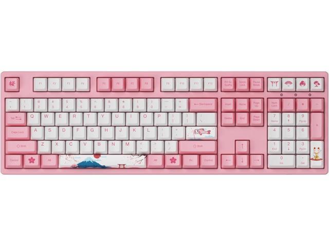 Akko World Tour Tokyo 108-Key R1 Wired Pink Mechanical Gaming Keyboard ...