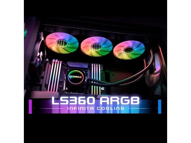 Raidmax Infinita LS360 AIO Water Cooling System, 360mm Gaming PC CPU ...