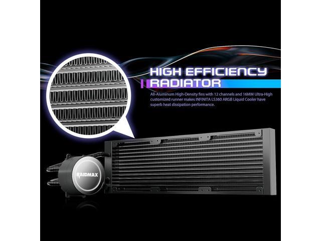Raidmax Infinita LS360 AIO Water Cooling System, 360mm Gaming PC CPU ...