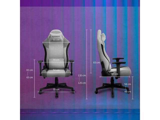 Raidmax DK802 Series Computer-Gaming-Chairs, Soft Breathable Fabric All Day Gaming Chair, Heavy ...