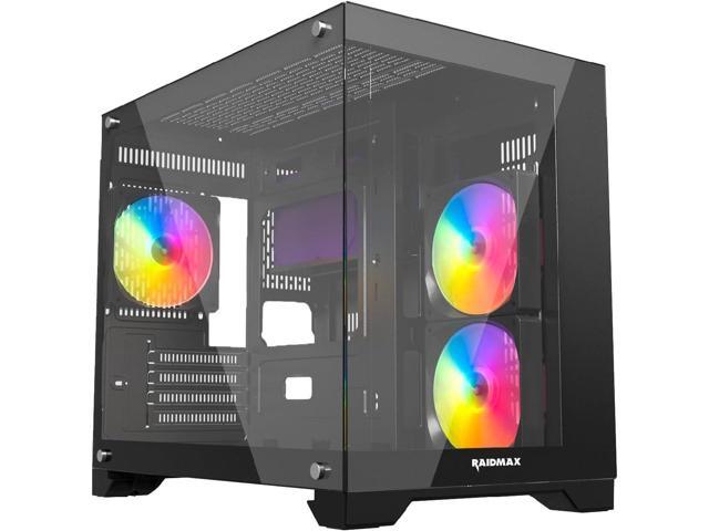 Raidmax Infinita i600 Micro ATX Cube Tower Computer Case with 3 ARGB ...