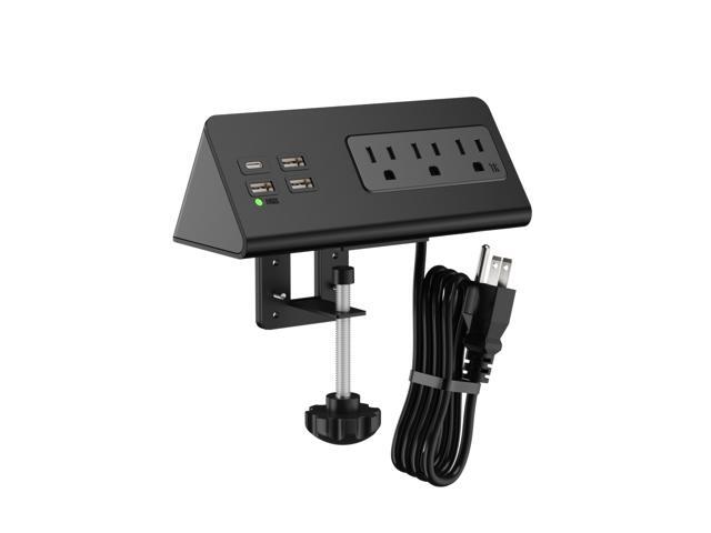Desk Edge Clamp Mount Power Strips with PD 20 W Fast USB-C Charging ...