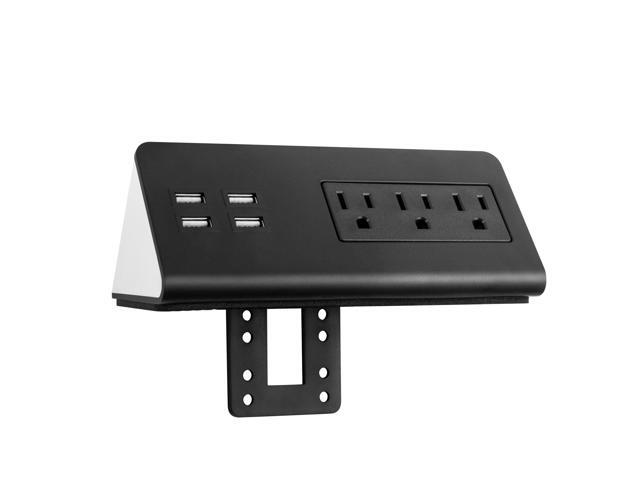 USB Ports Electrical Multi-Outlets for Tabletop, Desk Edge Mount Power ...
