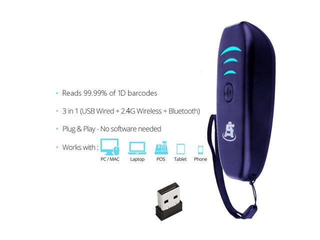 ScanAvenger Portable Mini-Wireless Bluetooth Barcode Scanner: Hand ...